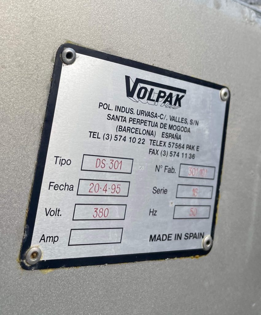 Volpak S-165-D - Sachet machine - Osertech